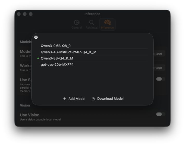 Local Models - Sidekick